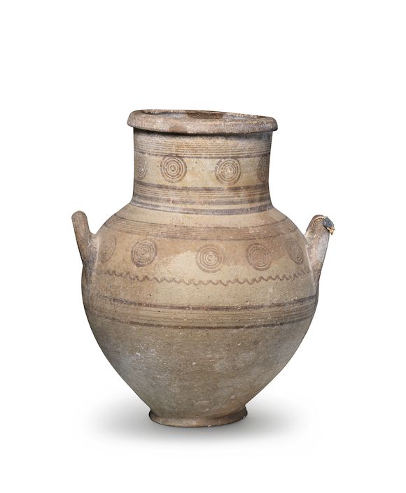 Bonhams : A large Cypriot pottery amphora