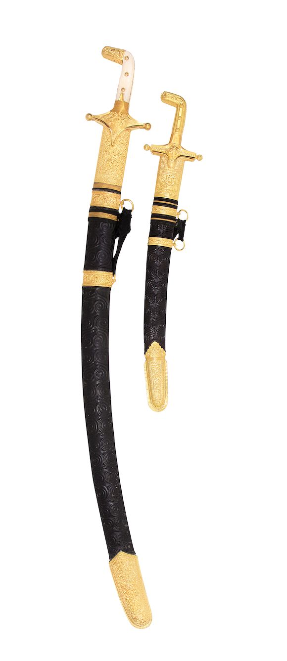 Bonhams : A Modern Arabian Gold-Mounted Sabre