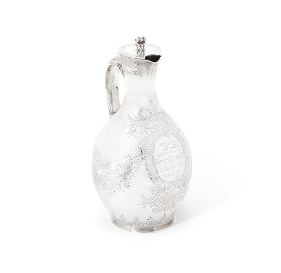 Bonhams : A Victorian silver ewer by Charles & George Fox, London 1860