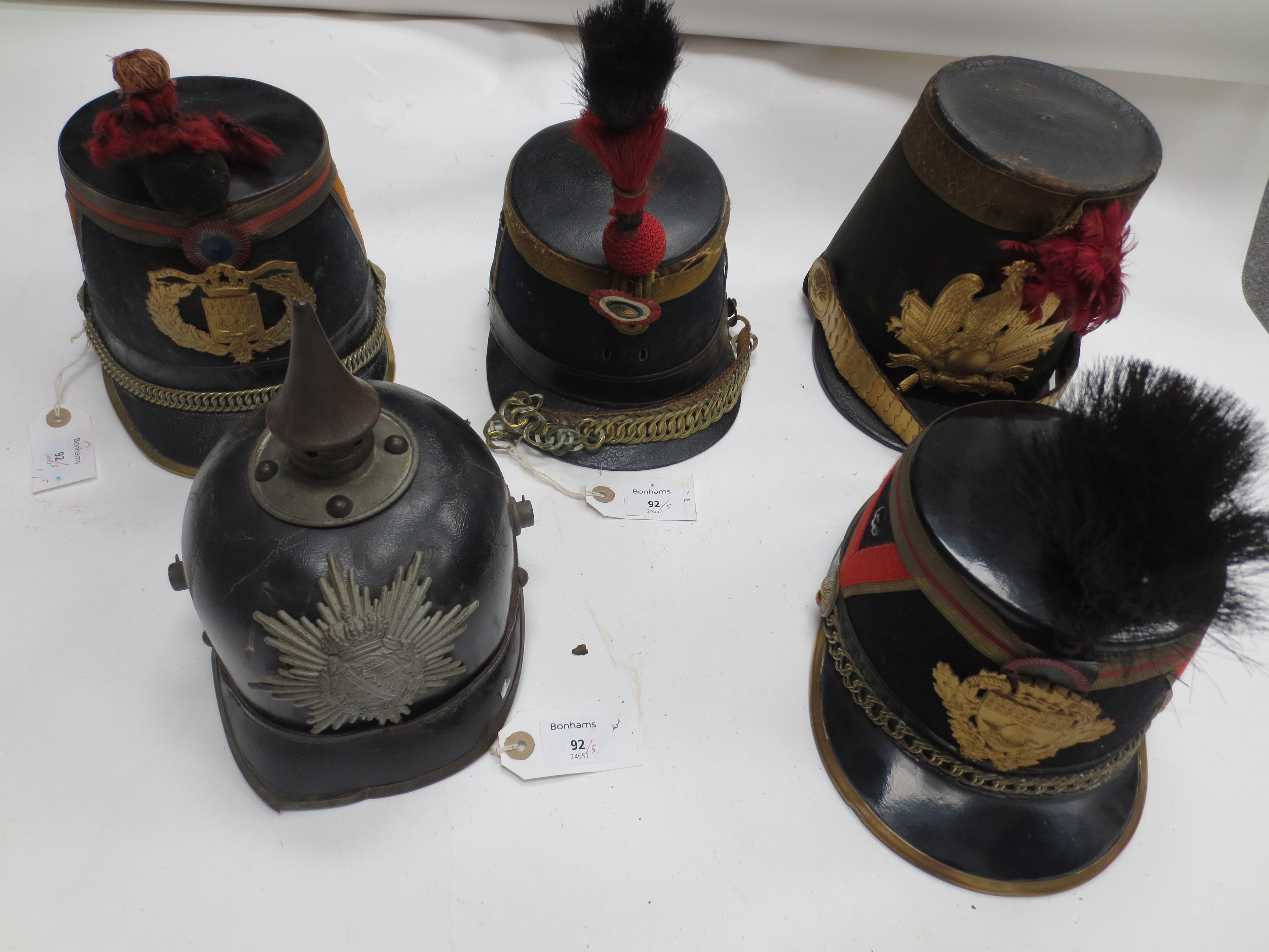 Bonhams : A Saxon Other Ranks Picklehaube, And Four French Other Ranks ...