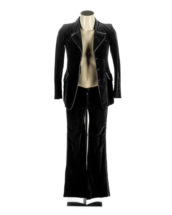 Bonhams : The Rolling Stones Charlie Watts' black velvet suit, circa 1970,