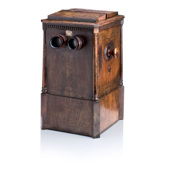 Bonhams : A 19th century Alex Beckers rosewood cased table stereoscope
