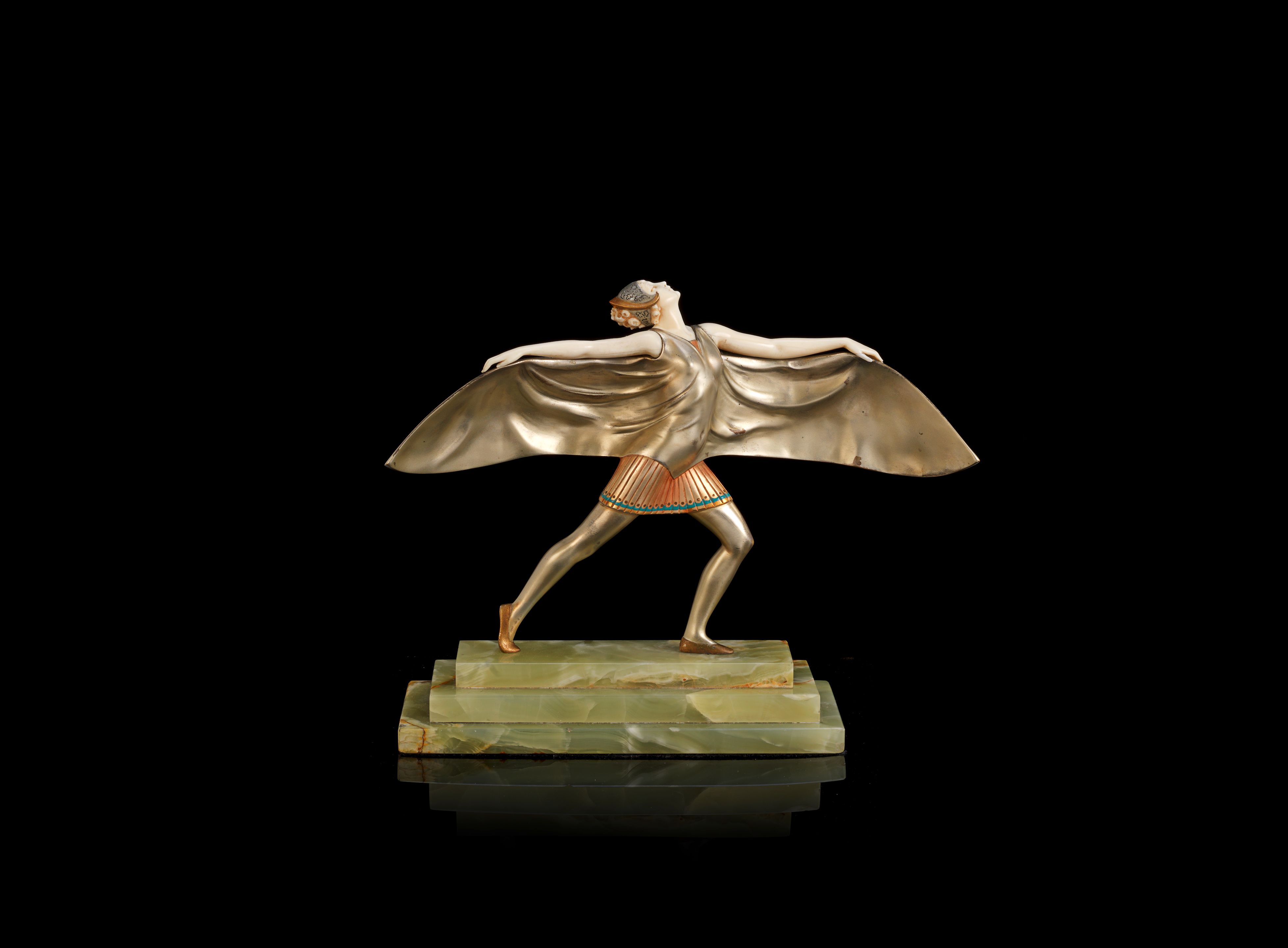 Bonhams : Ferdinand Preiss 'The Bat Dancer' an Art Deco Patinated ...