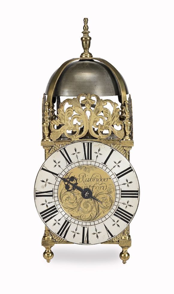Bonhams : An early 18th century single-handed striking lantern clock ...