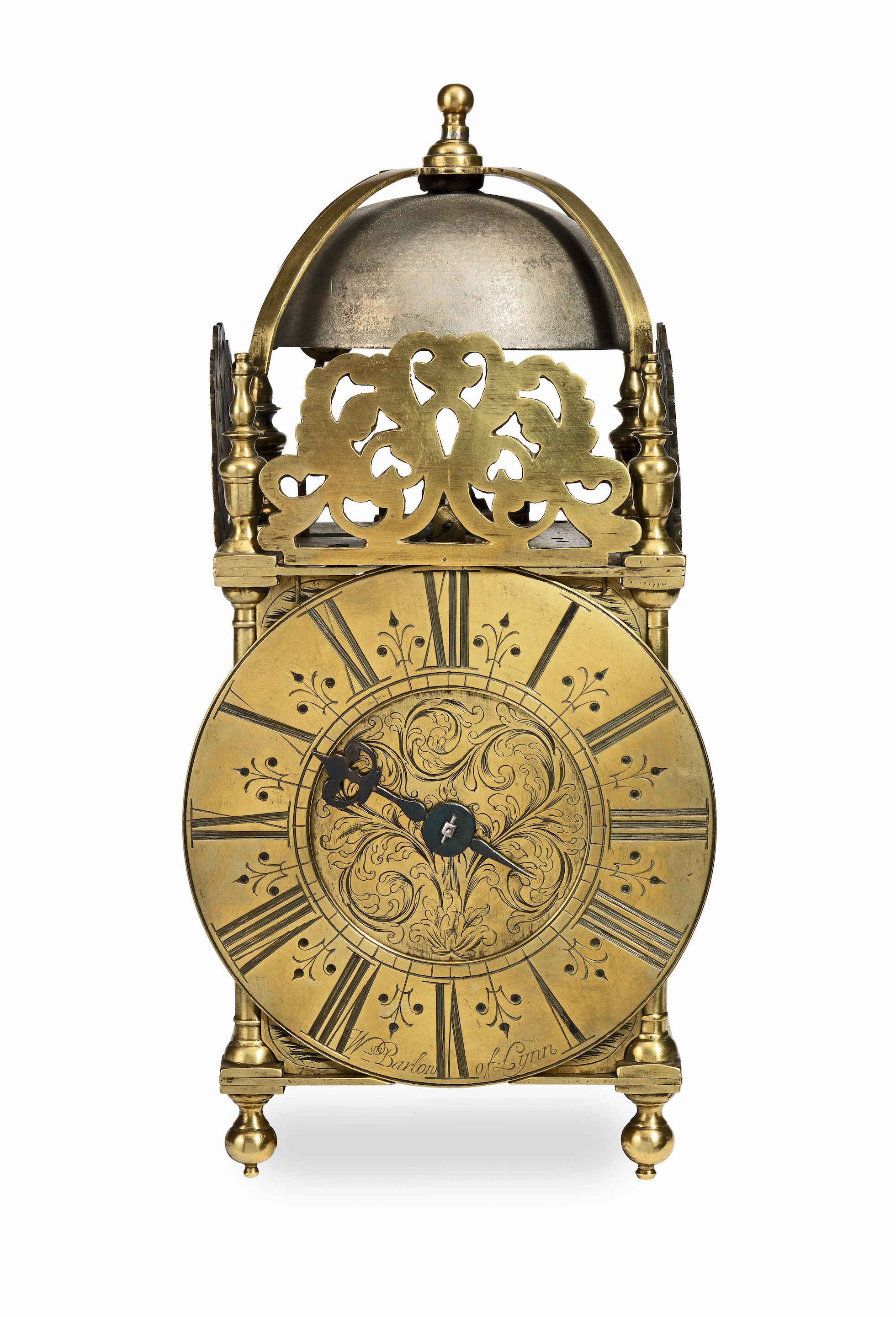 Bonhams : A late 17th century single handed striking lantern clock ...