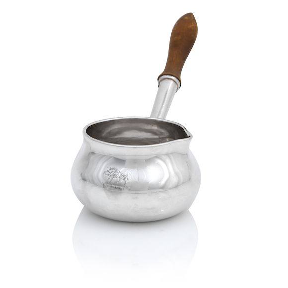 Bonhams : A George II silver brandy pan by David Willaume, London 1728