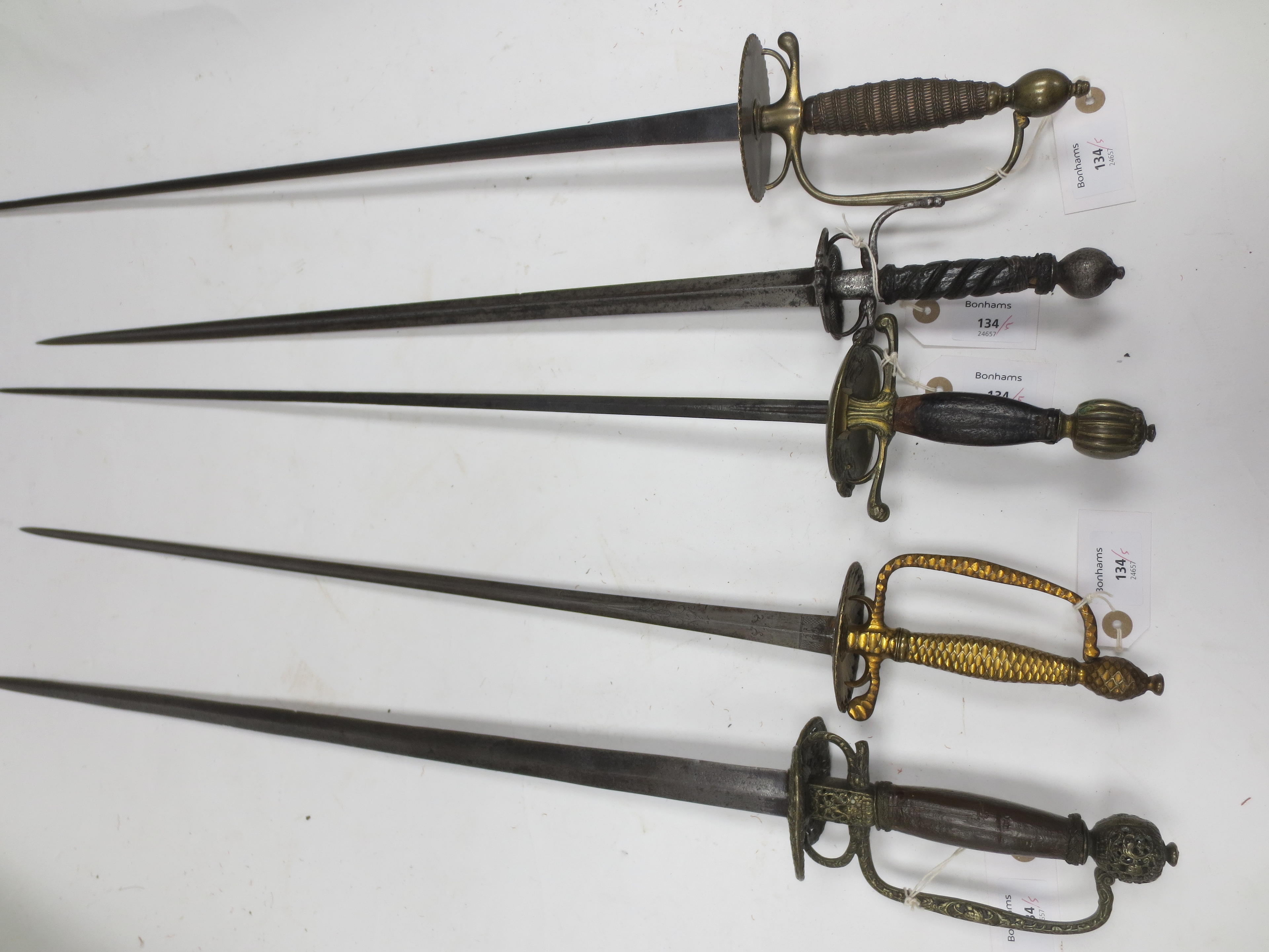 Bonhams : Five Various Small-Swords