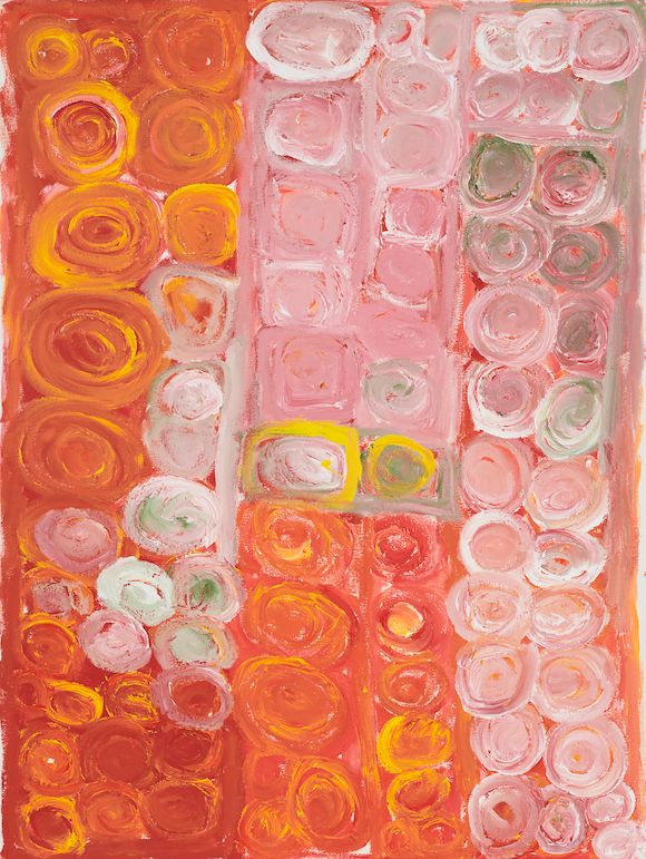 Bonhams : Sonia Kurarra (born 1952) Oranges and Pinks, 2008