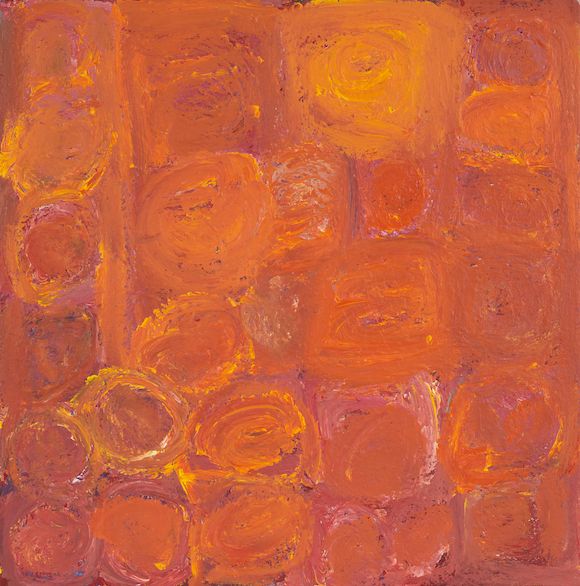 Bonhams : Sonia Kurarra (born 1952) Oranges, 2007 60.0 x 60.0cm each ...