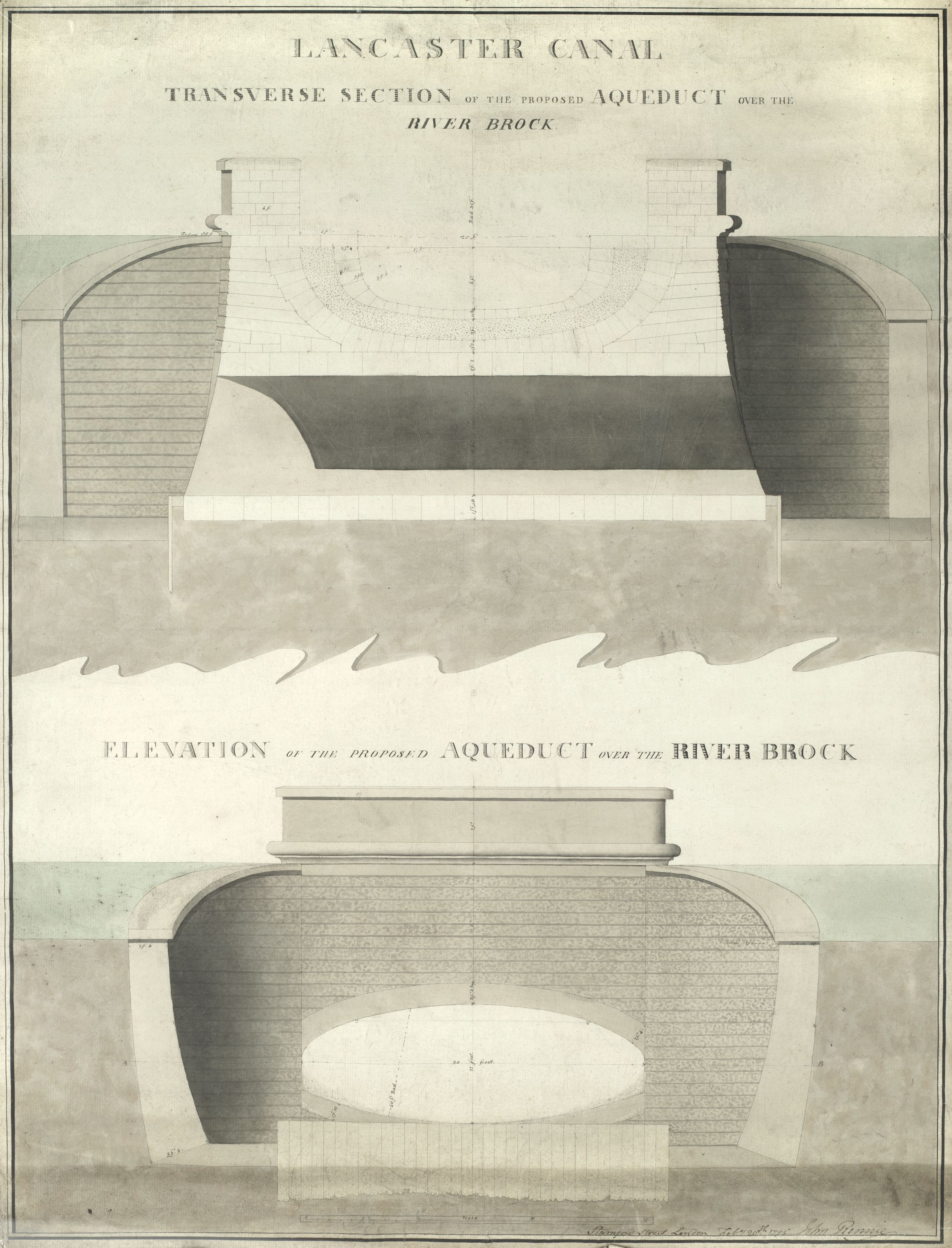 Bonhams : RENNIE (JOHN) Collection of six plans drawn and signed by ...