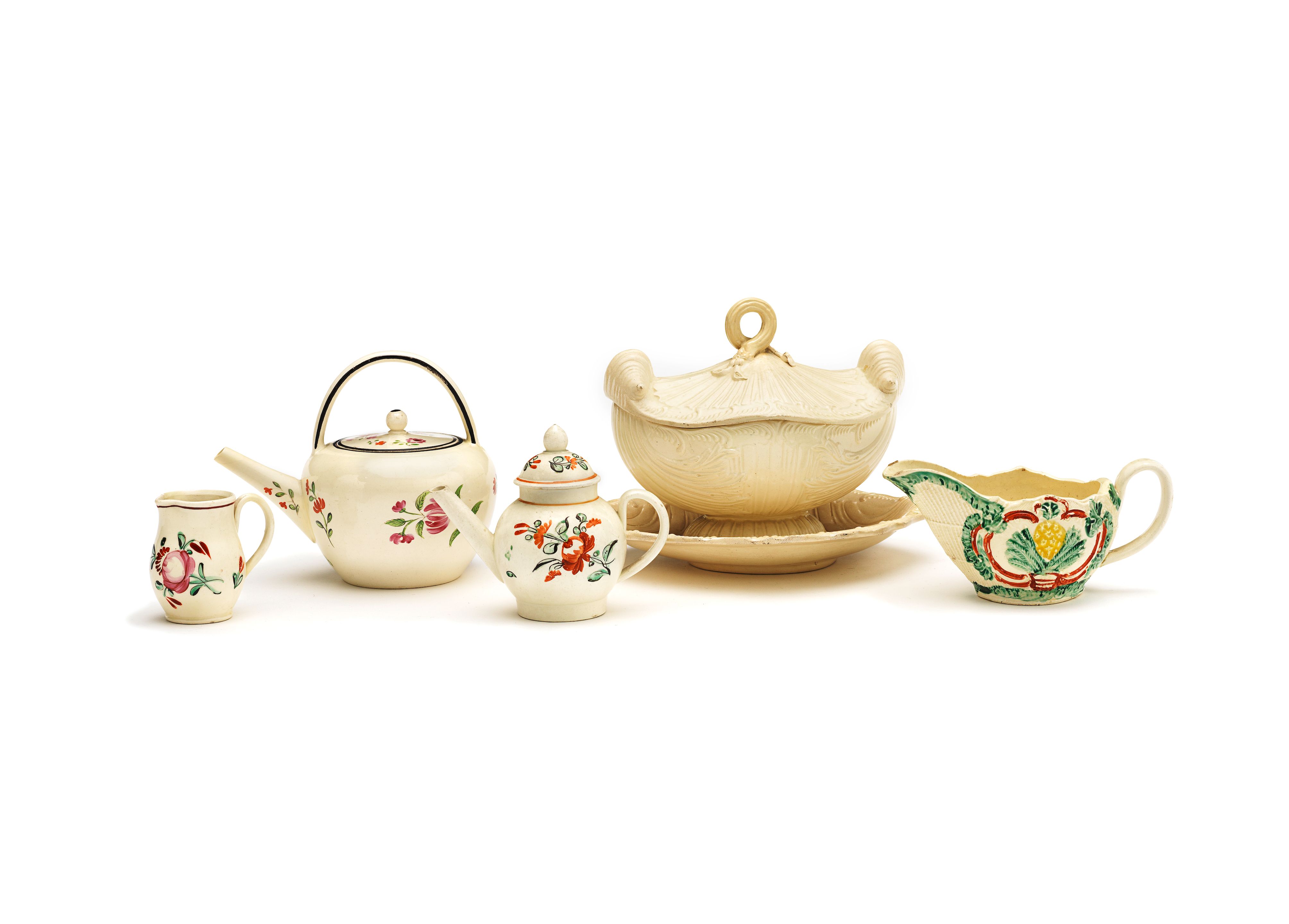 Bonhams : A Wedgwood creamware toy tea kettle and cover and other ...