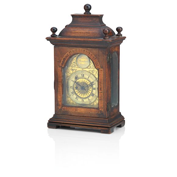 Bonhams : A 18th century and later mahogany minature bracket clock The ...