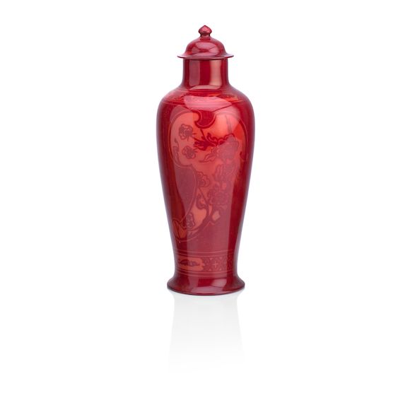 Bonhams : A Bernard Moore flambé vase and cover Circa 1920