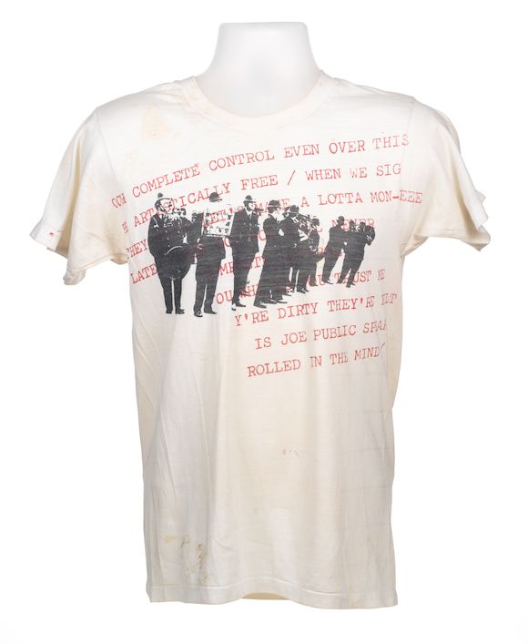 Bonhams : The Clash: A 'Policemen/Complete Control' T-shirt, 1977,