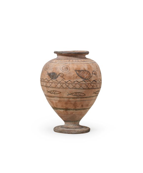 Bonhams : A Coptic painted pottery jar
