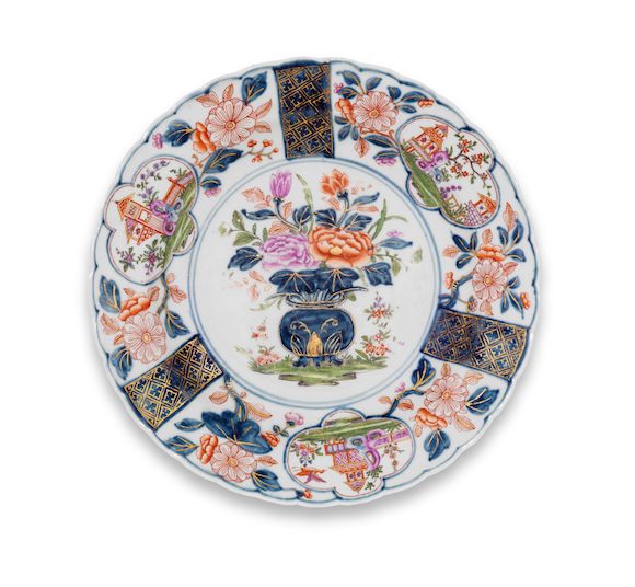 Bonhams : A Du Paquier lobed circular stand or plate, circa 1730-40