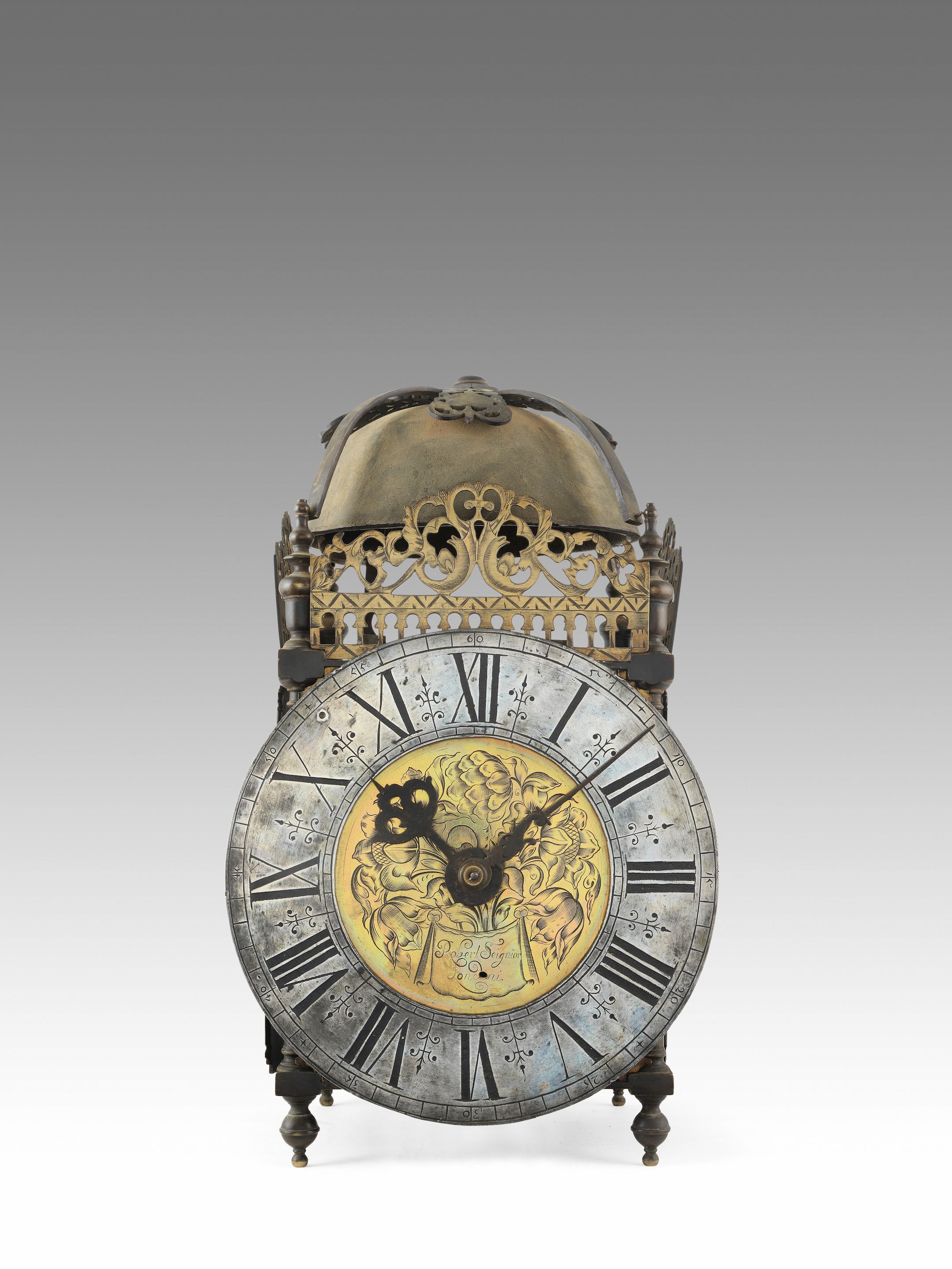 Bonhams : A fine and possibly unique late 17th century lantern clock of ...
