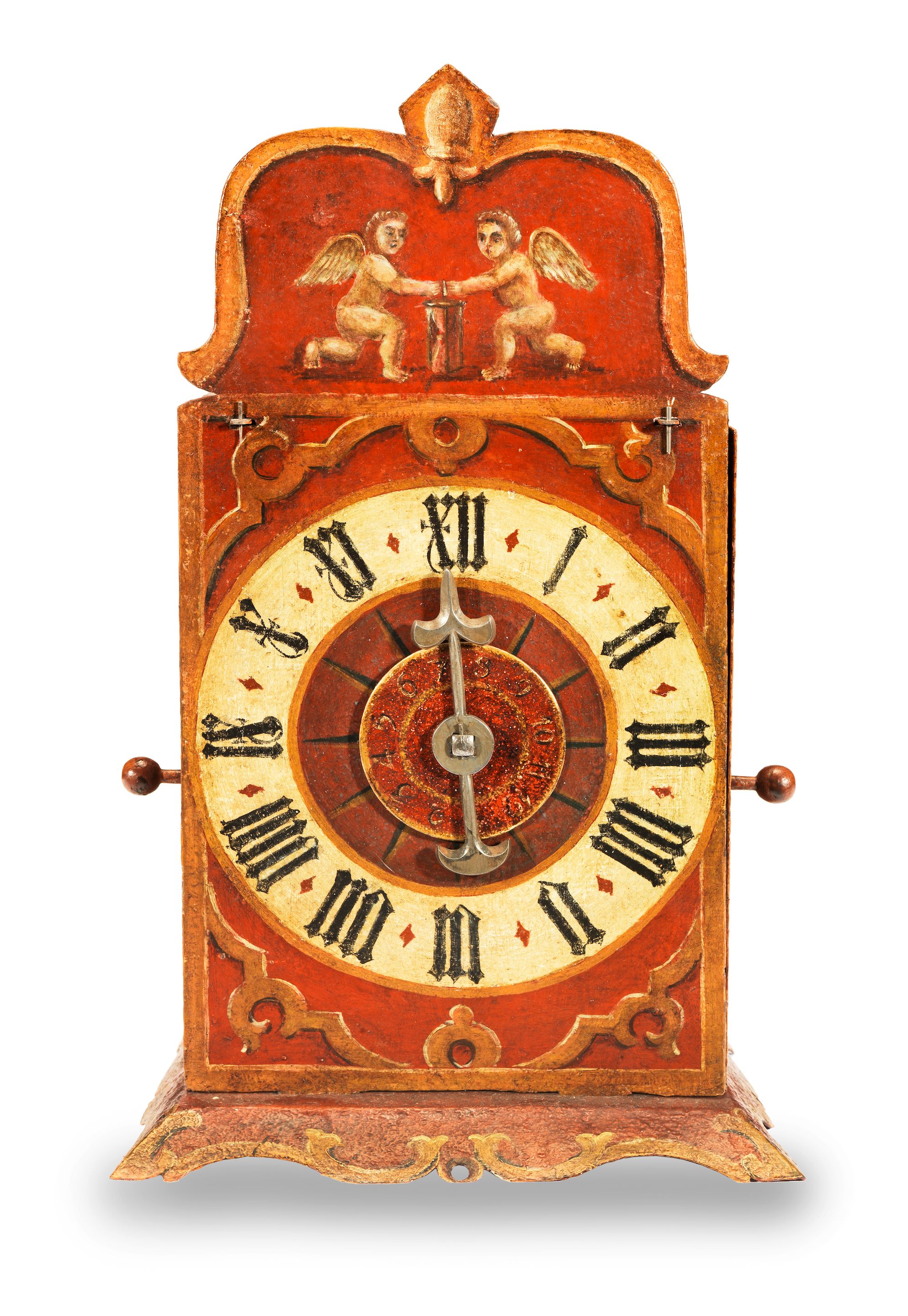 Bonhams : A painted iron wall clock, south german, late 16th/17th ...