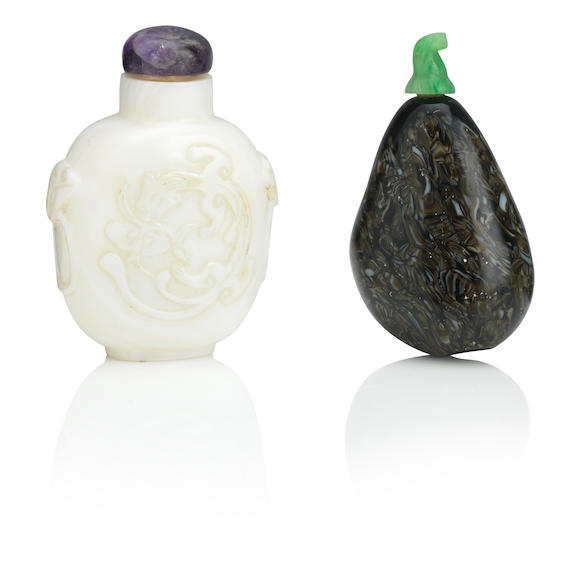 Bonhams Two Glass Snuff Bottles 4