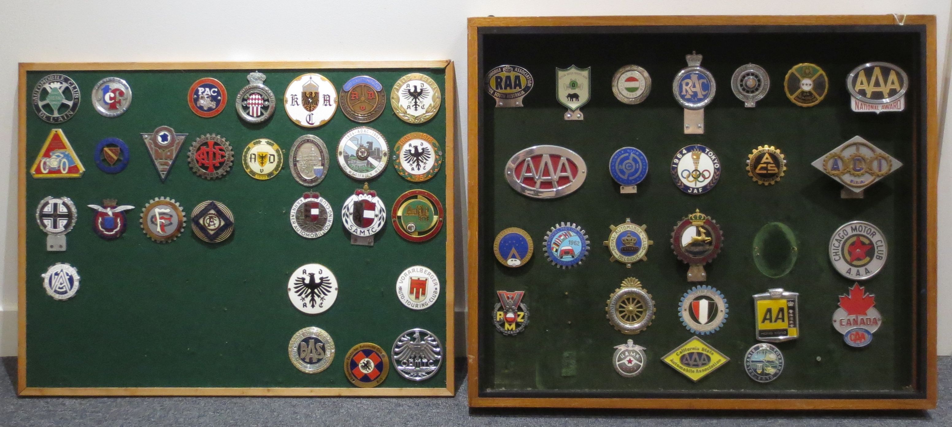 Bonhams Cars : Two framed displays of European and other foreign ...