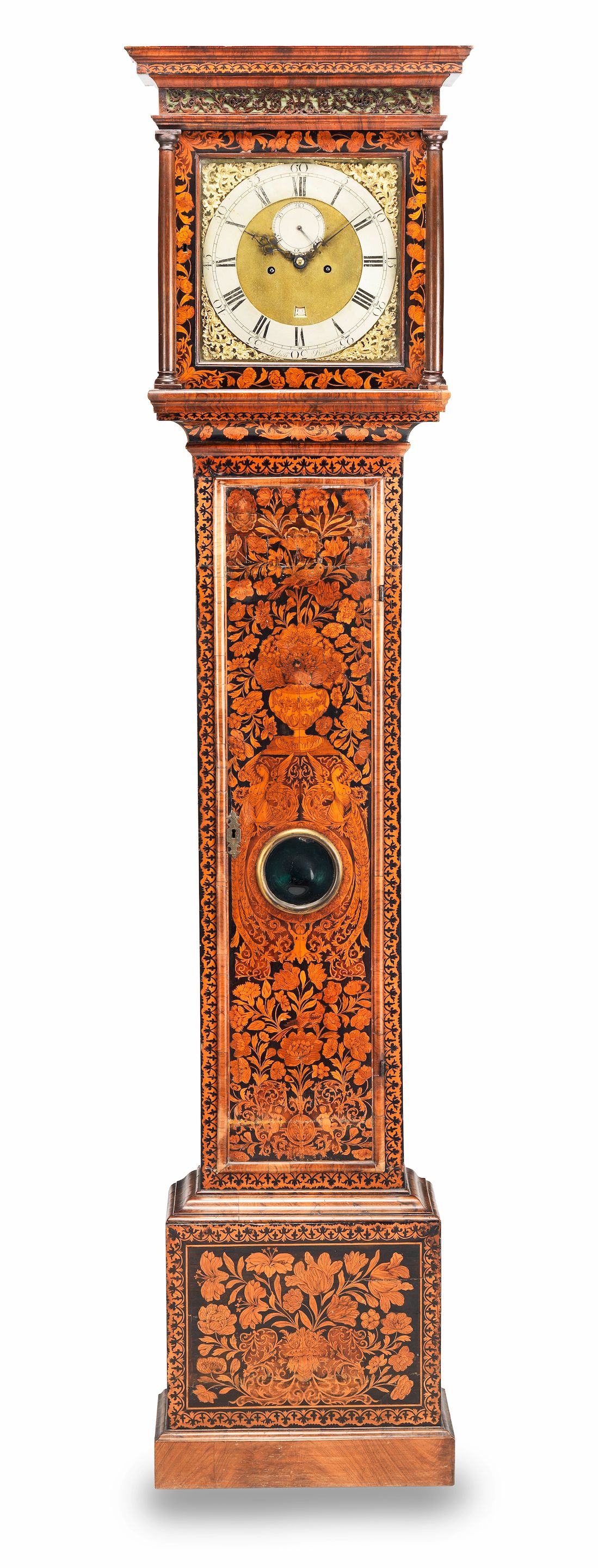 Bonhams : A late 17th century and later walnut and marquetry inlaid ...