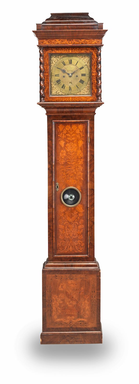 Bonhams : A late 17th century and later walnut and marquetry inlaid ...