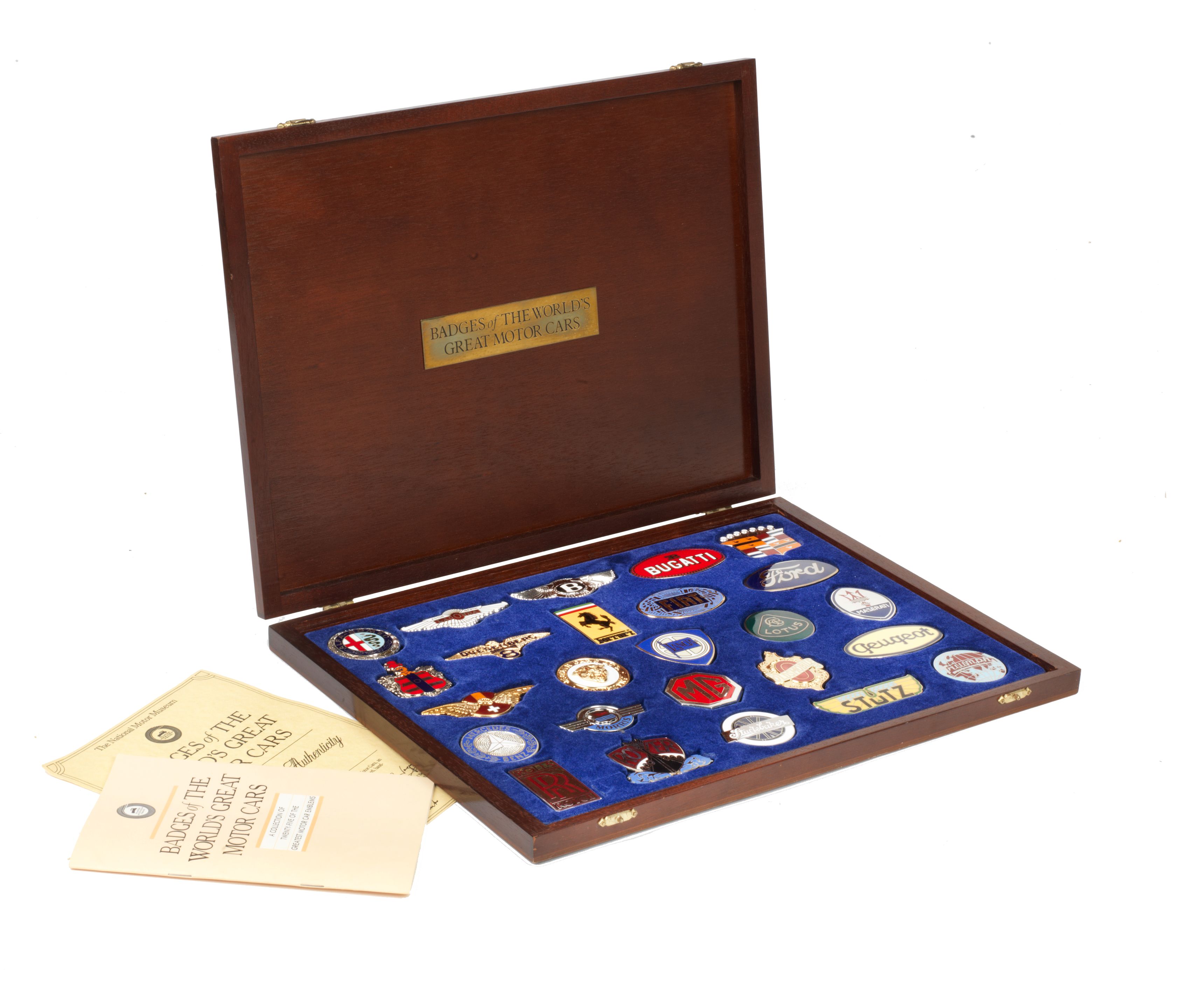 Bonhams Cars : A cased display set of 'Badges of the World's Great ...