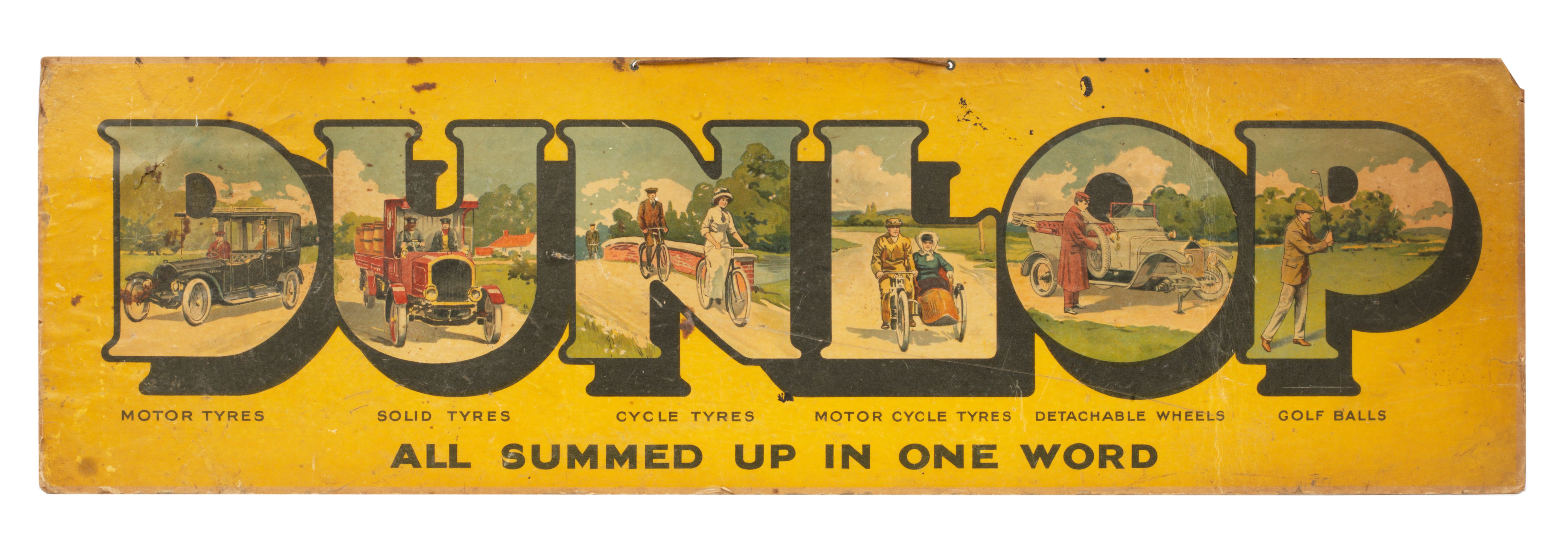 Bonhams Cars : Dunlop advertising boards, ((6))