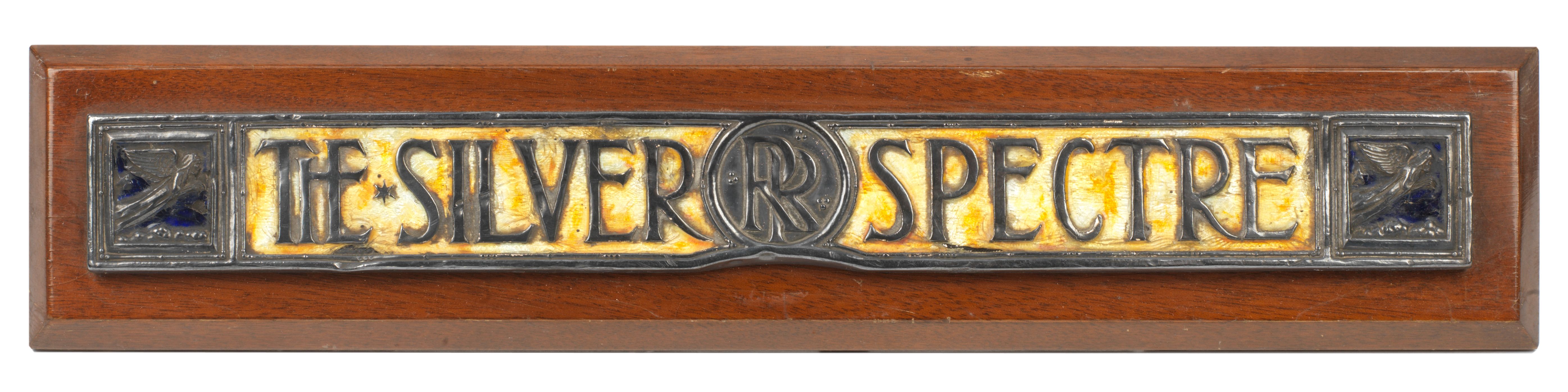 A Rolls-Royce 40-50Hp enamel name badge "The Silver Spectre' - auctions ...