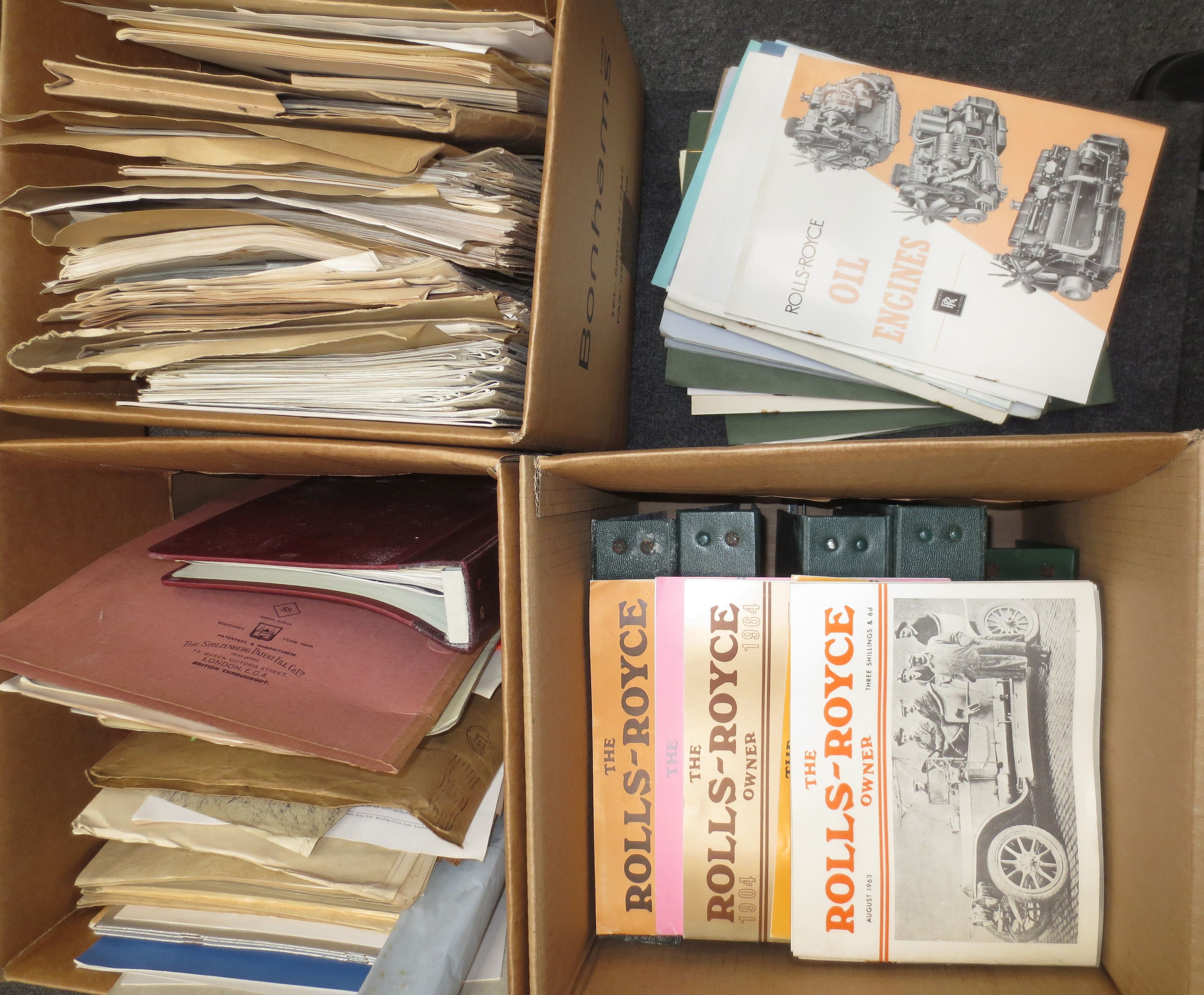 Bonhams Cars : Assorted Rolls-Royce papers and printed ephemera, ((Qty))