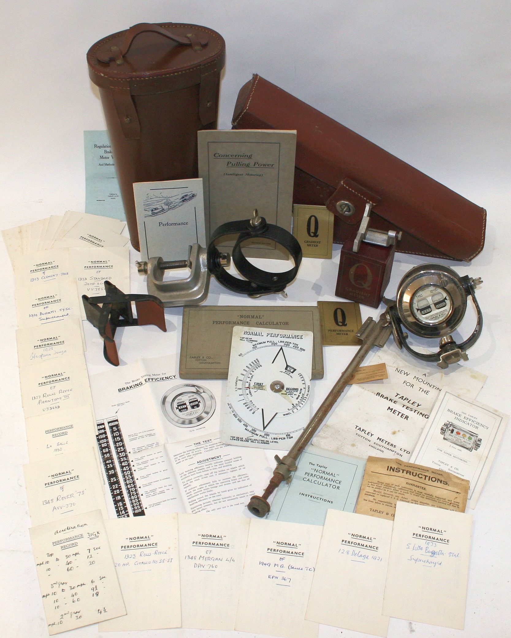 Bonhams Cars : A cased Tapley gradient meter, ((Qty))