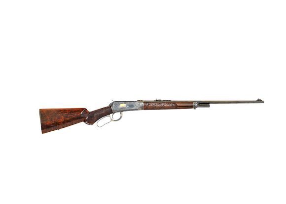 Bonhams : A customised .38-55 'Model 55' lever-action take-down rifle ...