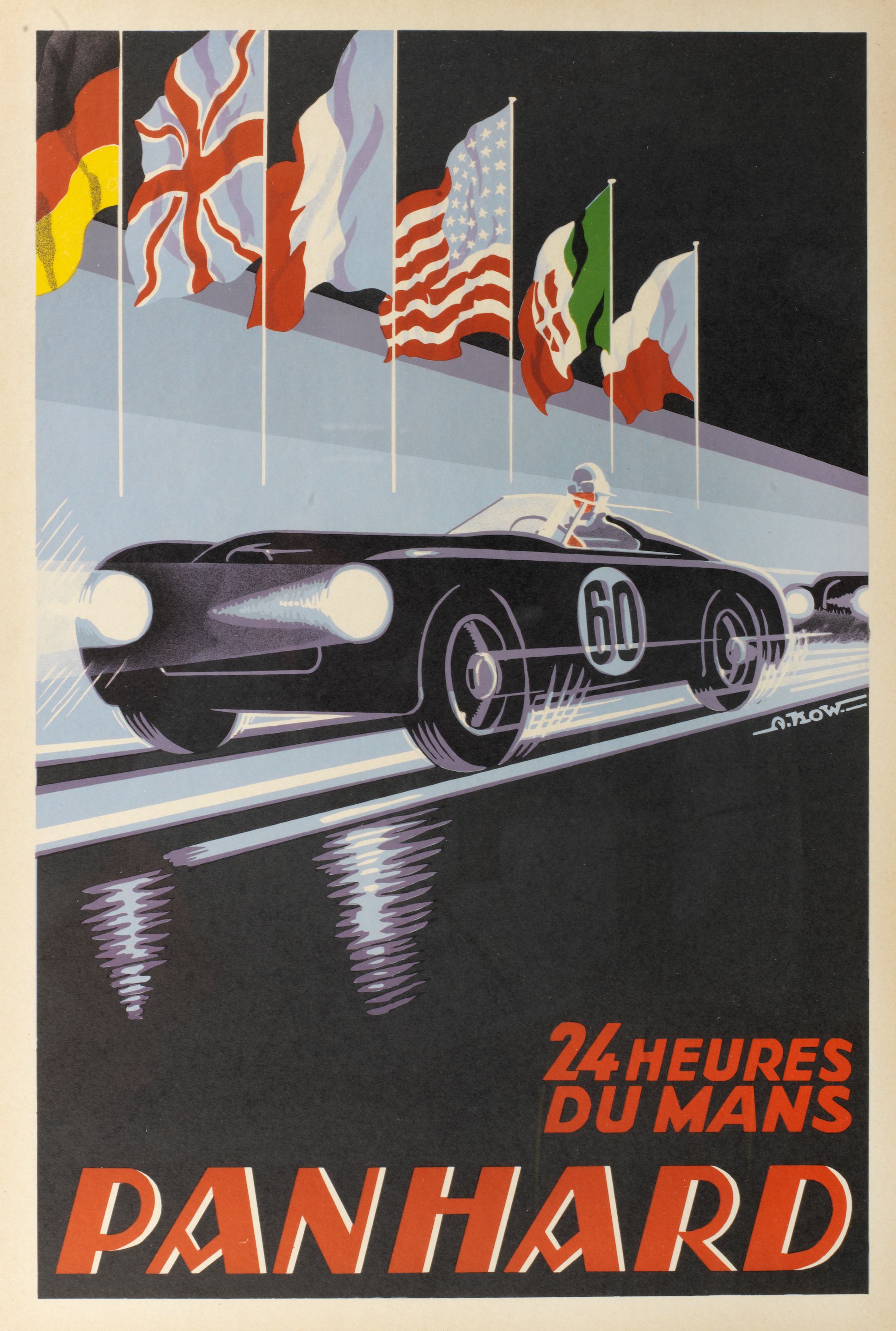 Bonhams Cars : 1959 Panhard 24 Heures du Mans poster after A. Kow (1901 ...