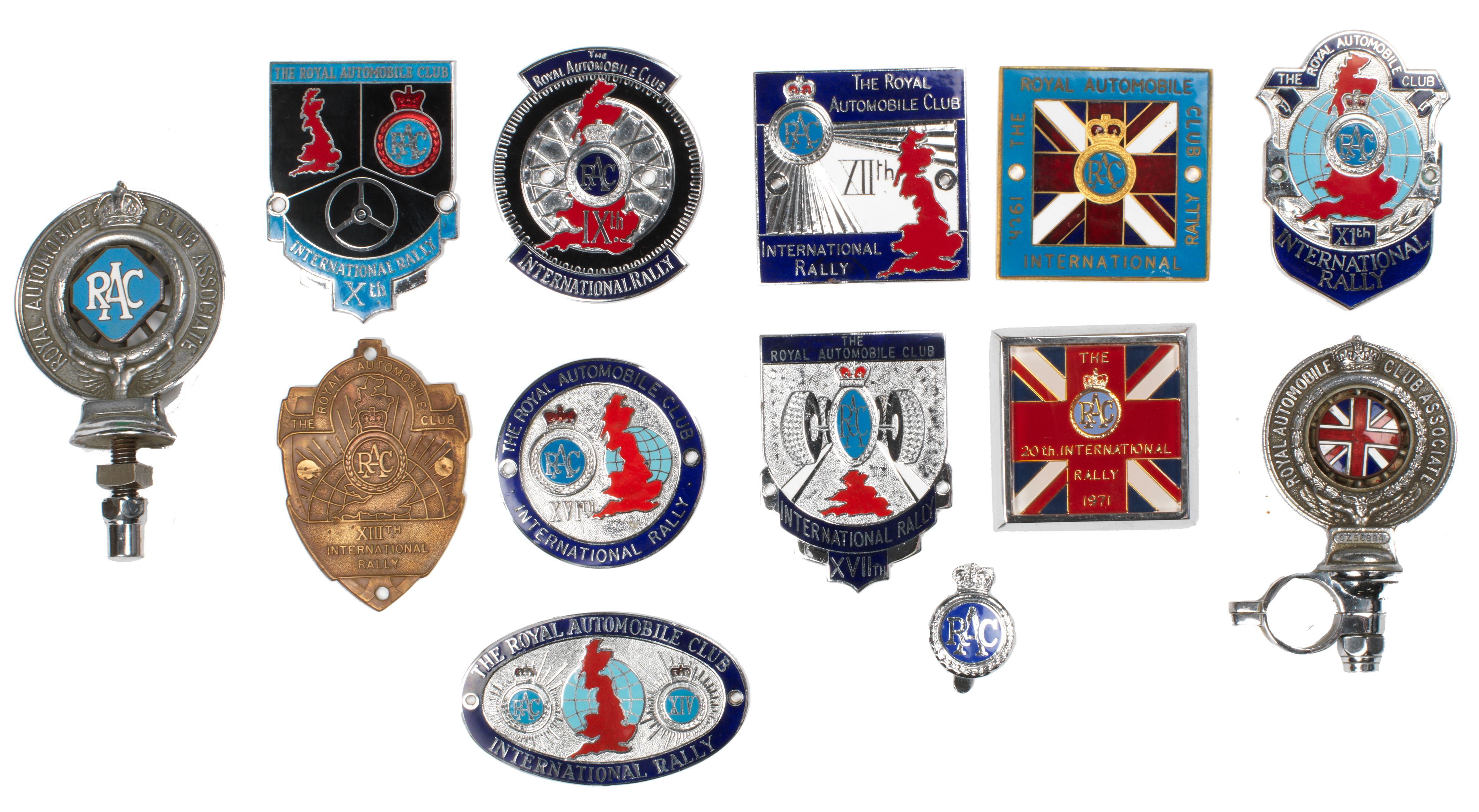 Bonhams Cars : Ten RAC International Rally plaques, ((12))