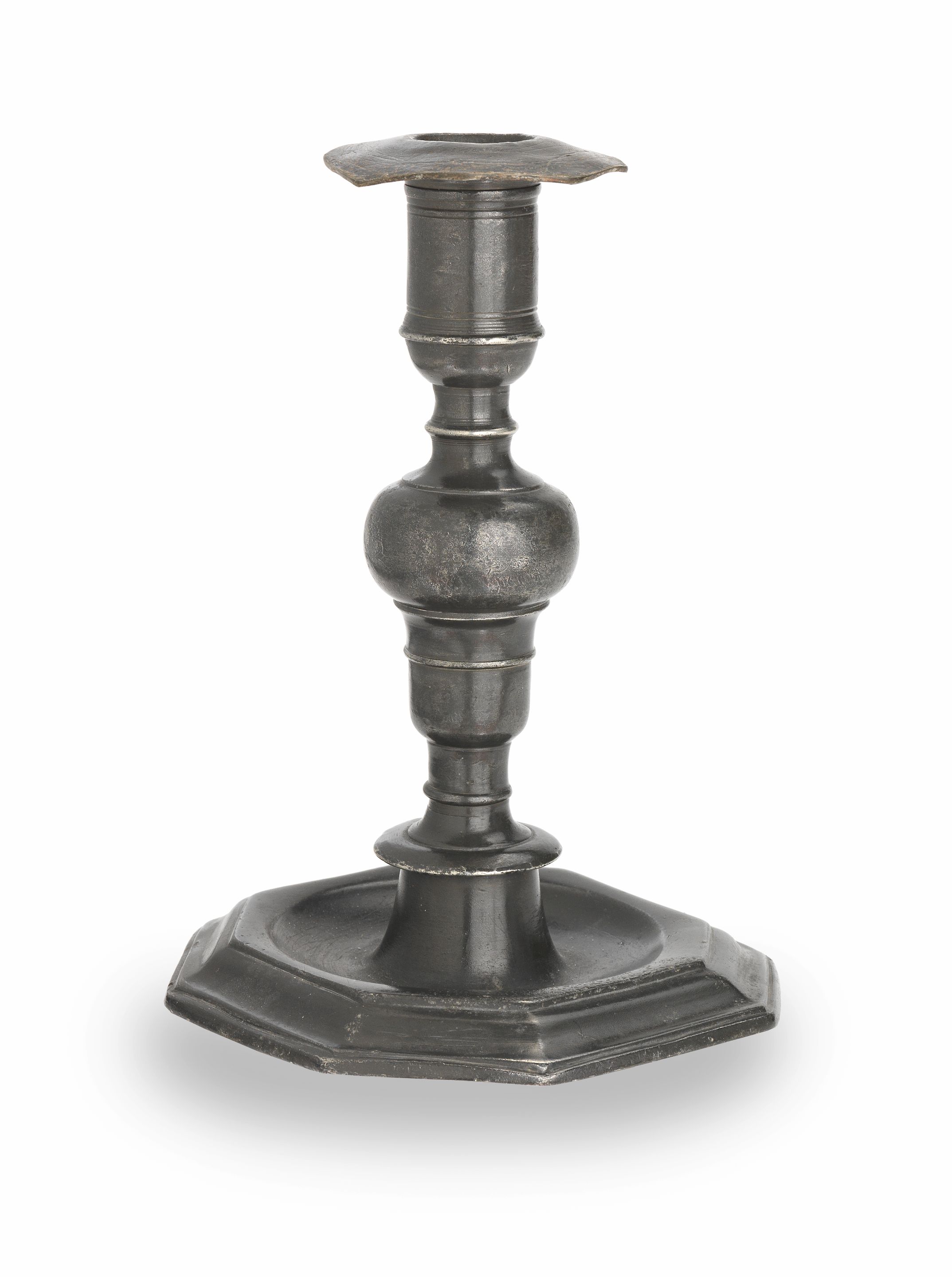 Bonhams : A pewter candlestick, probably Dutch, circa 1690-1710