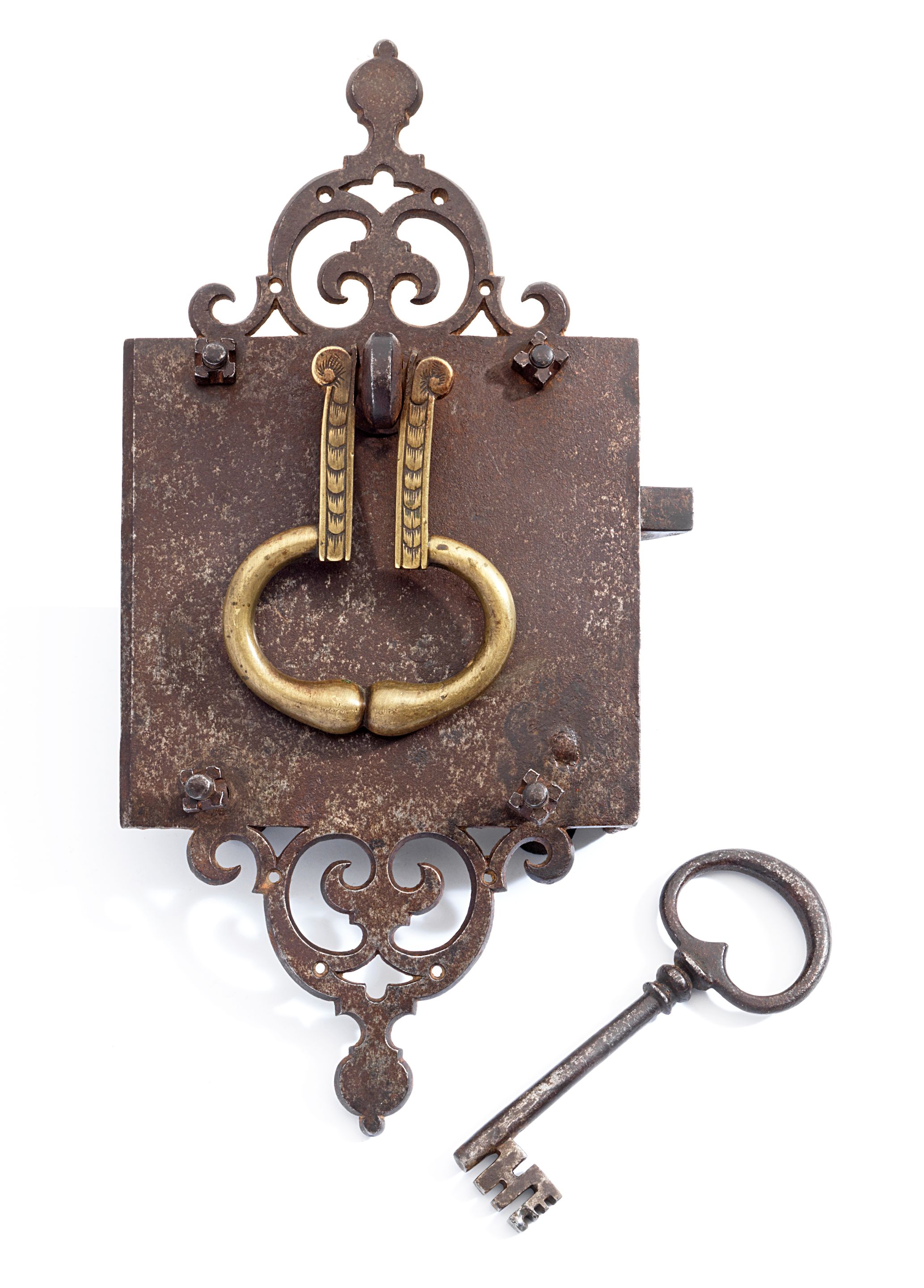 Bonhams : A late 17th century/early 18th century iron and brass half ...