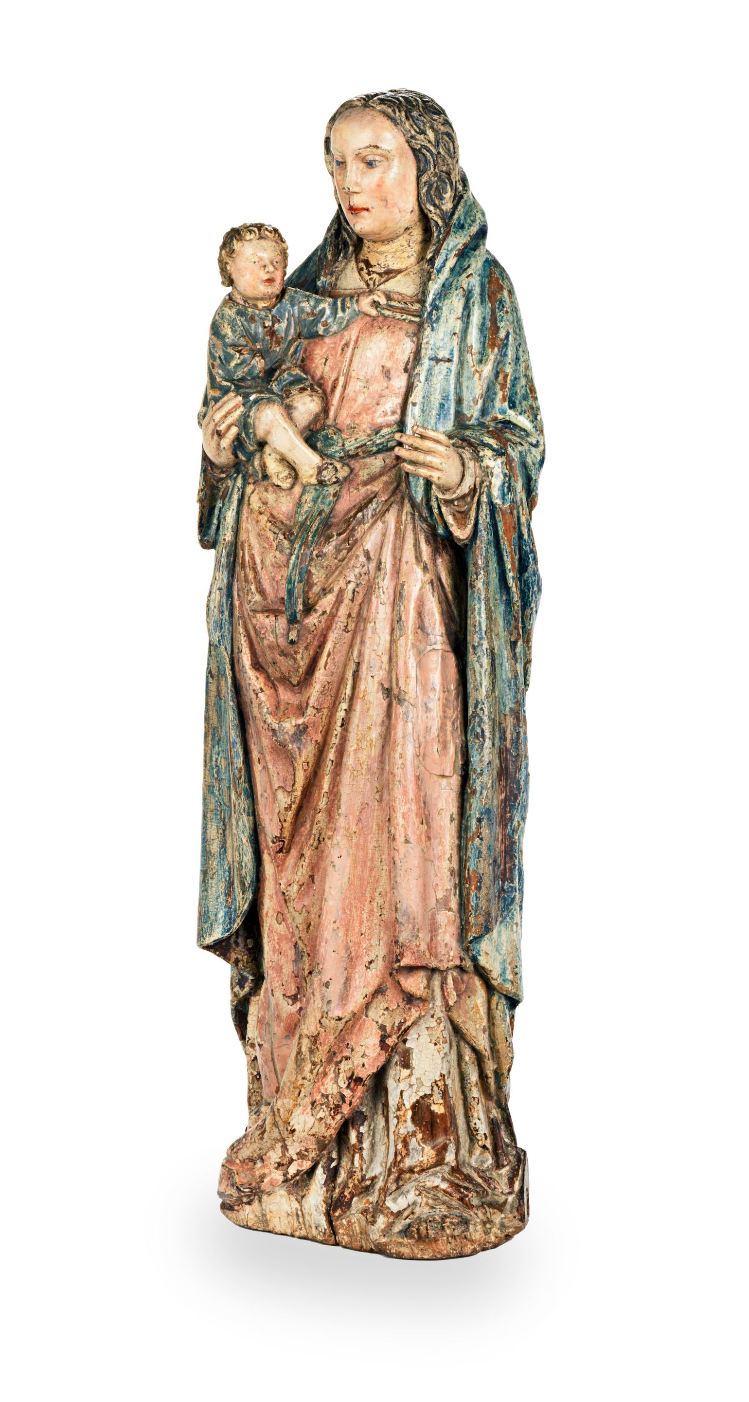 Bonhams : A large carved and polychrome-decorated figure group, The ...