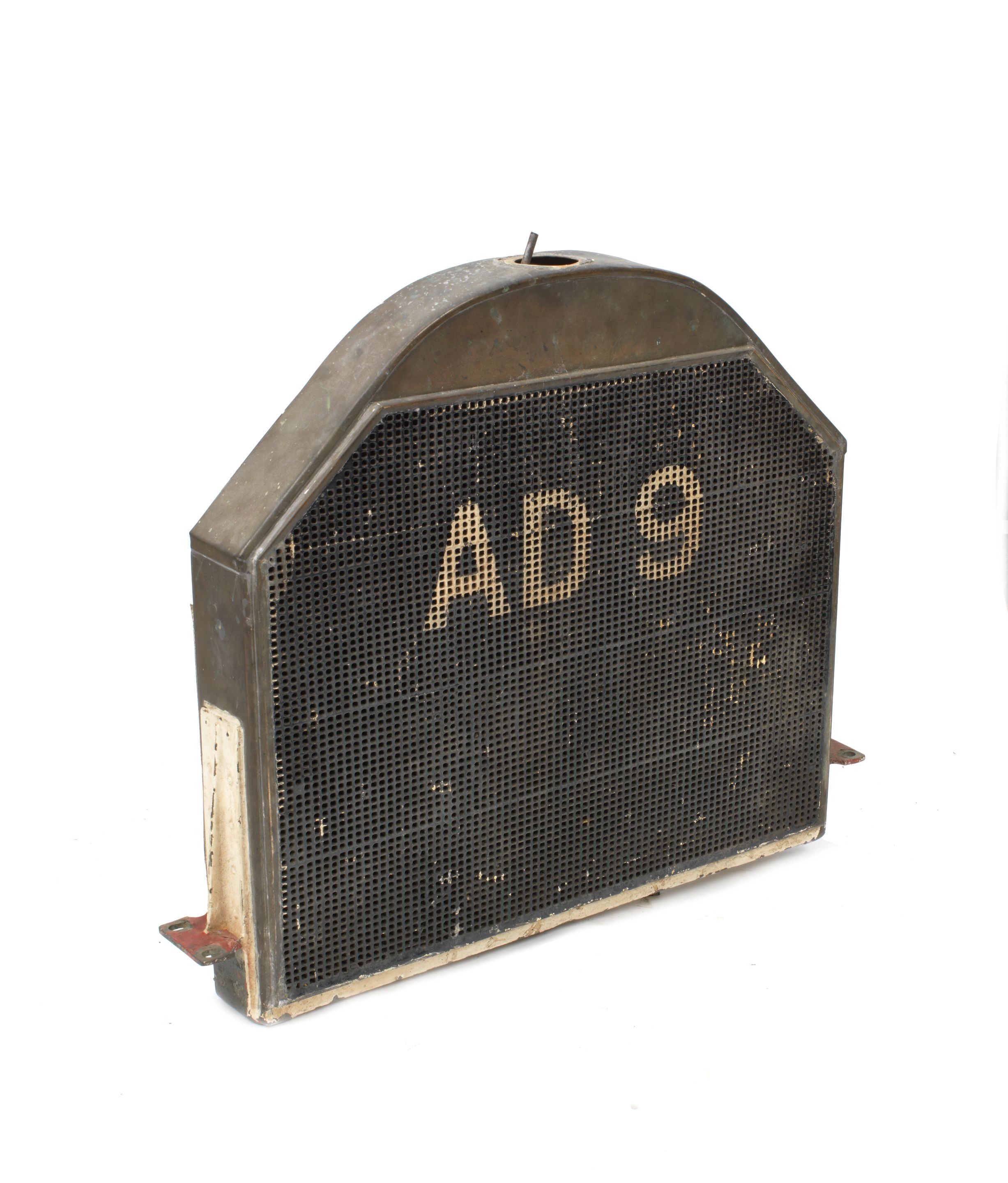 Bonhams Cars : A radiator from 'AD 9' 1904 Mercedes Simplex, formerly ...