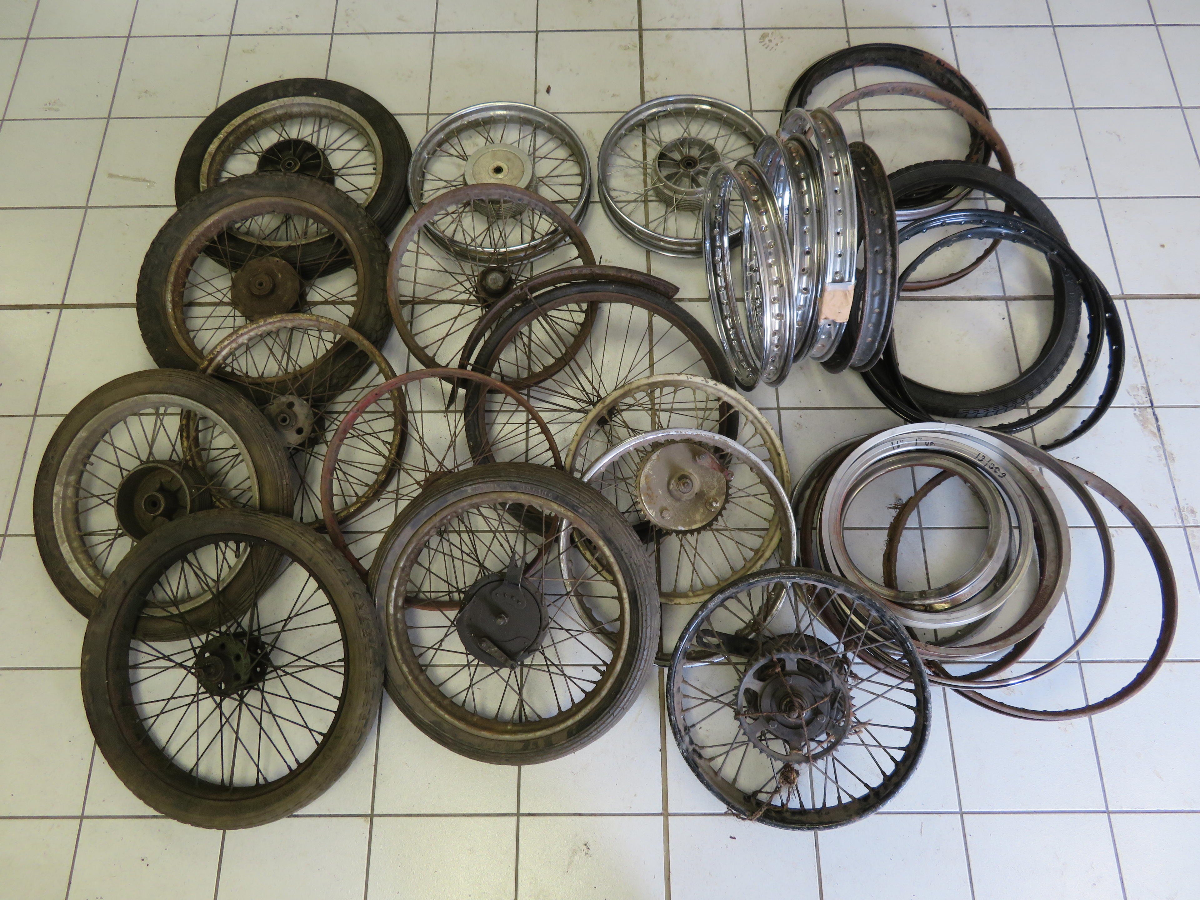 Bonhams Cars : A large quantity of assorted wheels, belt rims and rims ...