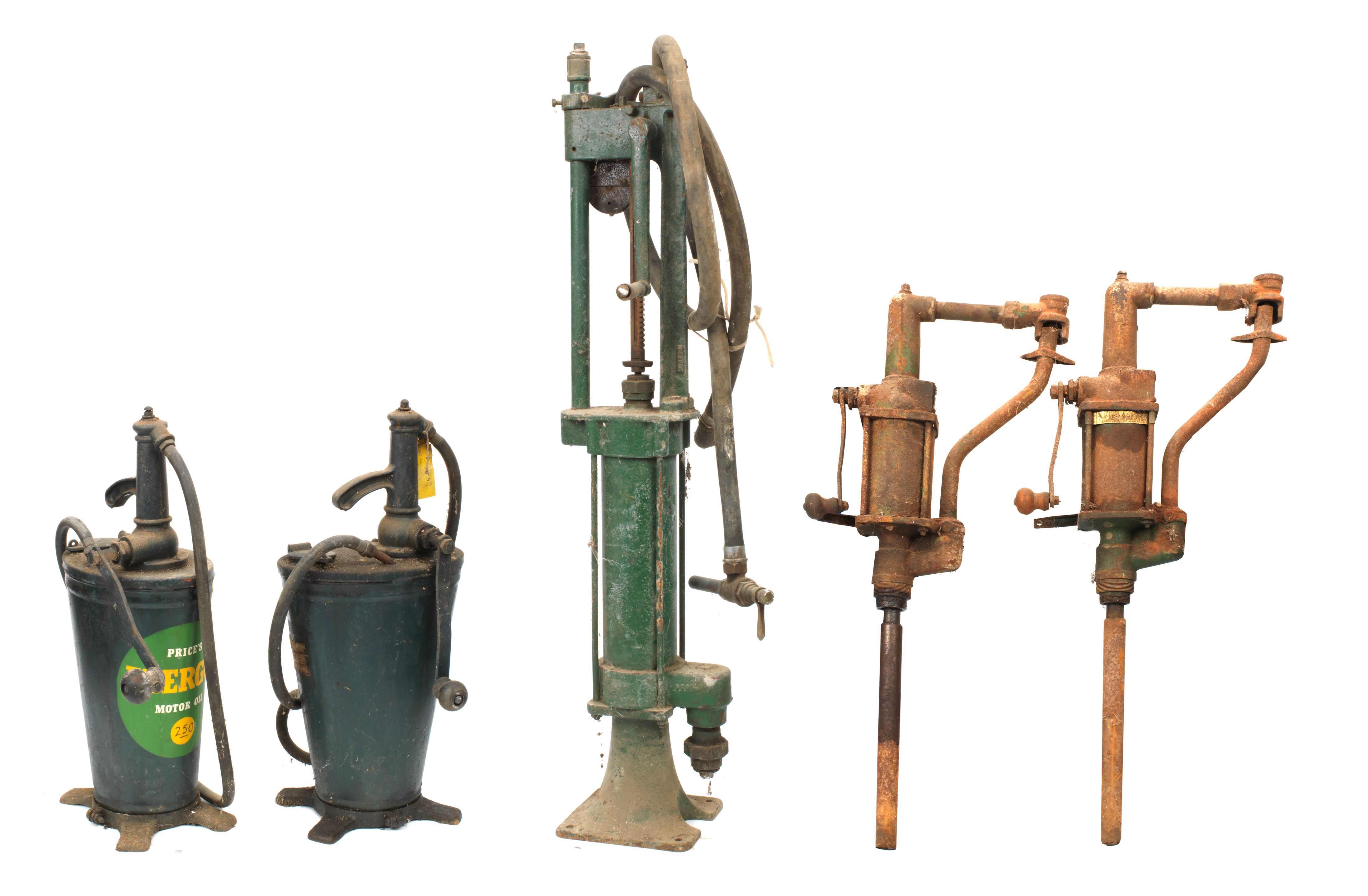 Bonhams Cars : A hand-cranked skeleton-type petrol pump, ((5))