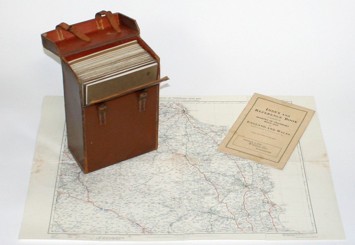 A cased set of Ministry of Transport Road Maps for England and Wales ...