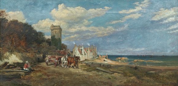 Bonhams : Samuel Bough RSA (British, 1822-1878) Dysart Castle 43.5 x 70 ...