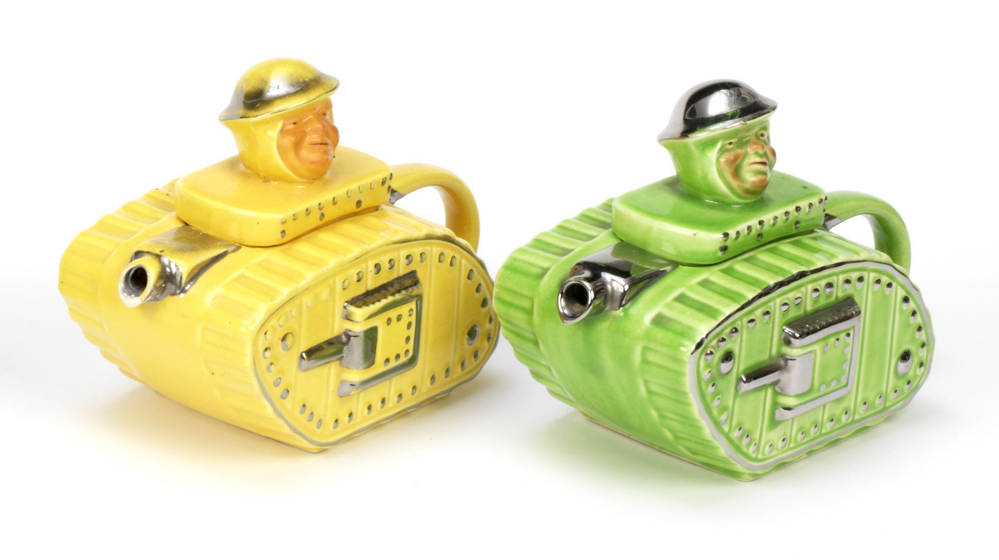 Two Sadler Tank teapots, British, 1930s - auctions & price archive