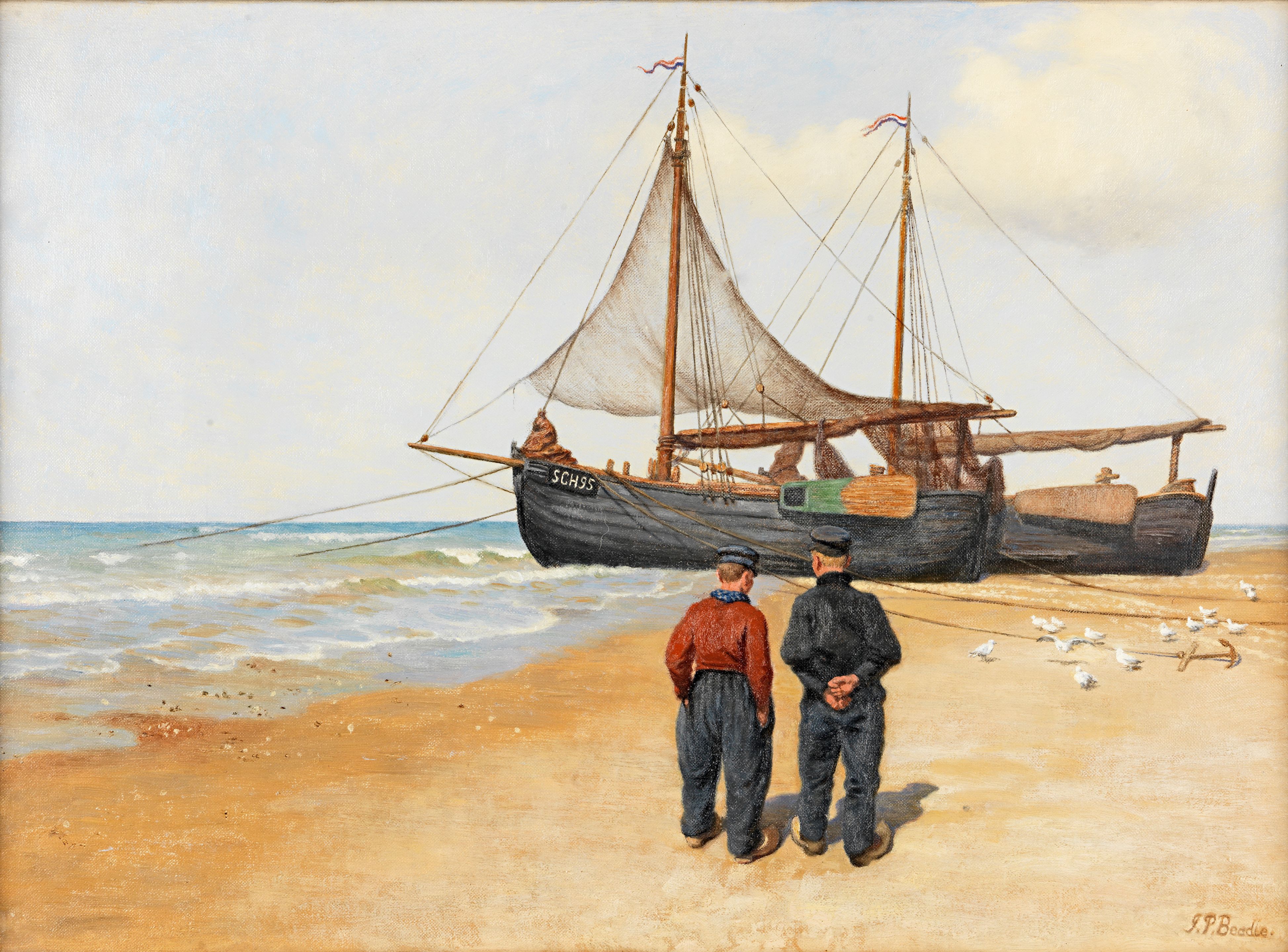 Bonhams : James Princep Beadle (British, 1863-1947) On Scheveningen Beach
