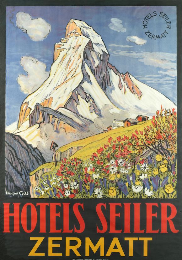 Bonhams : FRANCOIS GOS HOTELS SEILER, ZERMATT