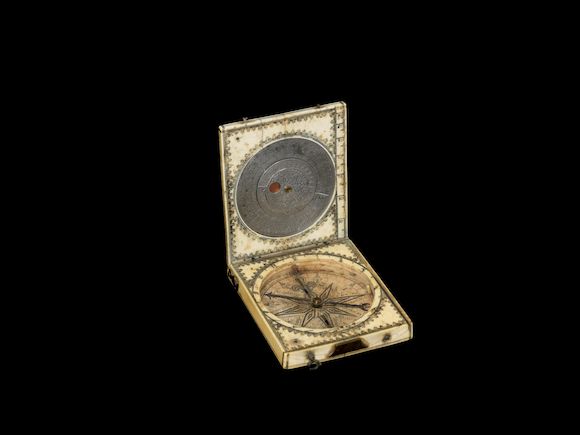 Bonhams : A Charles Bloud ivory magnetic azimuth dial, French, circa 1660,