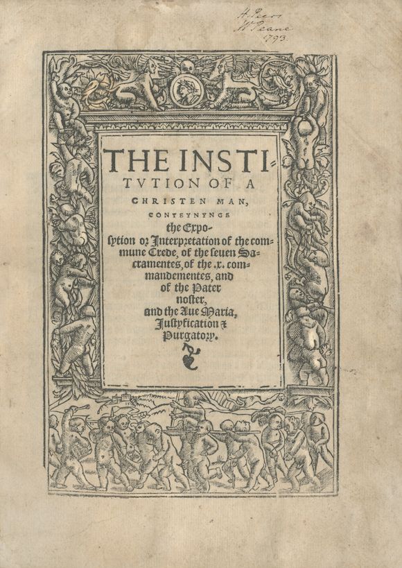 Bonhams : BISHOPS' BOOK - HENRY VIII The Institution of a Christen Man ...