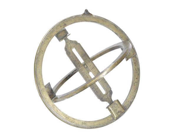 Bonhams : A Thomas Tuttell brass universal equinoctial ring dial ...