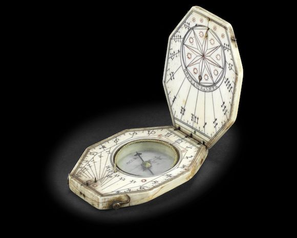 Bonhams : A Conrad Karner ivory diptych dial, Nuremberg, early 17th ...