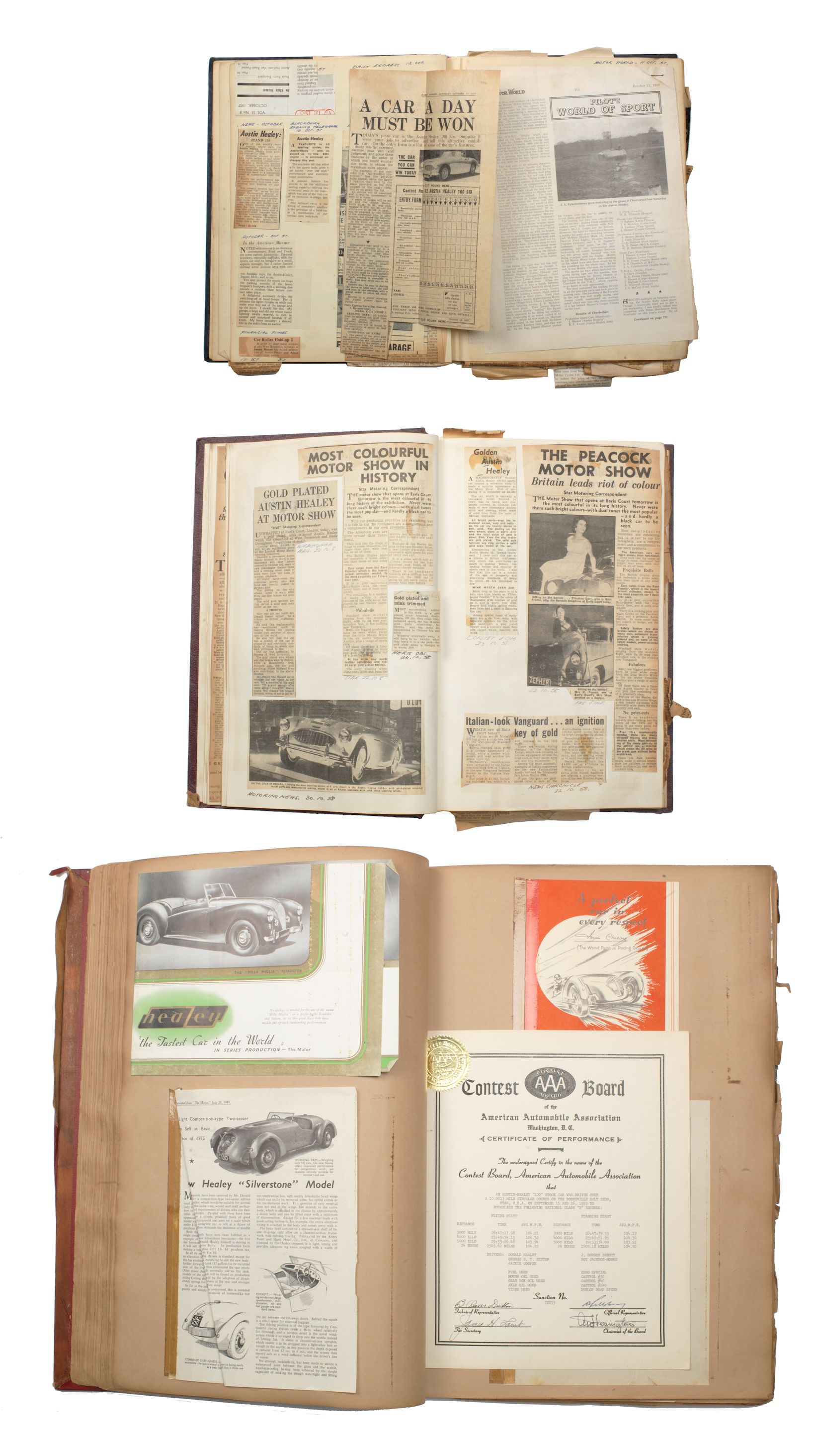 Bonhams Cars : Three Donald Healey Motor Company Limited press cuttings ...